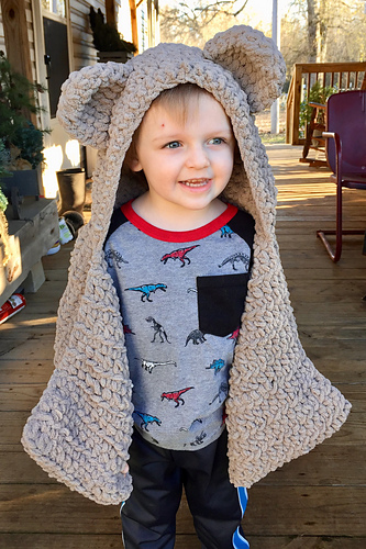Ravelry: Bear Hooded Scarf pattern by Jennifer Kearney