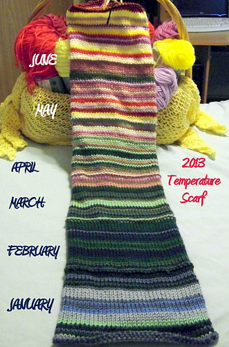 Ravelry: Jenzjannai's My Year in Temperatures Scarf