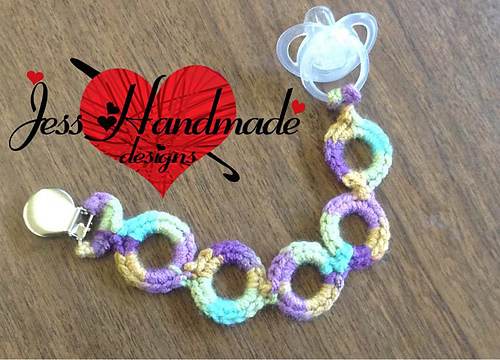 Ravelry: Crochet Pacifier Clip pattern by Jessica King-Cason