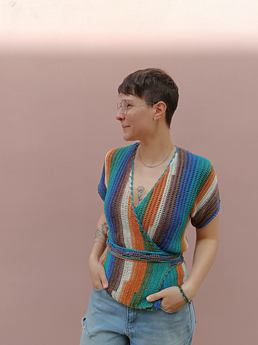 Ravelry: Selene Wrap Top pattern by Jessica Tsung