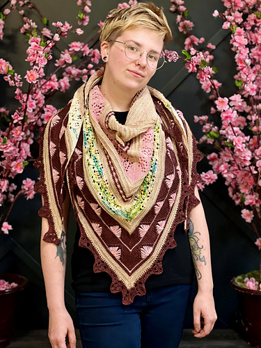 Ravelry: Cherry Blossom Festival Shawl pattern by Caroline Sommerfeld