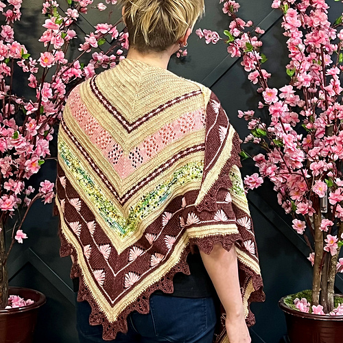 Ravelry: Cherry Blossom Festival Shawl pattern by Caroline Sommerfeld
