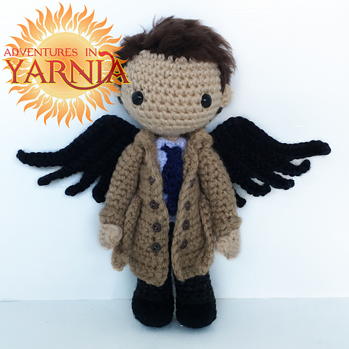 I made Castiel from Supernatural : r/crochet