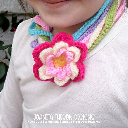 Ravelry: Rainbow String Flower Necklace pattern by Oombawka Design Team