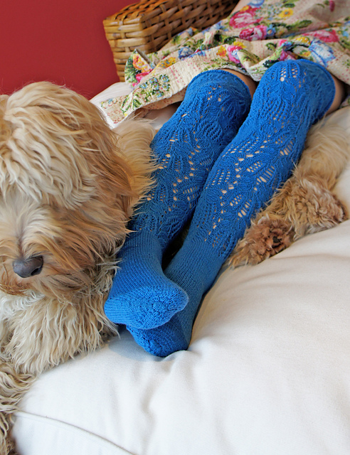 Ravelry: Fitted Lace Stockings pattern by based on a design by Karola ...