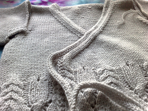 Ravelry: Cable and Lace Wrap Cardigan pattern by Lois Daykin