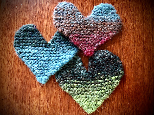 Ravelry: Felted Garter Heart Coaster pattern by Jody Francis