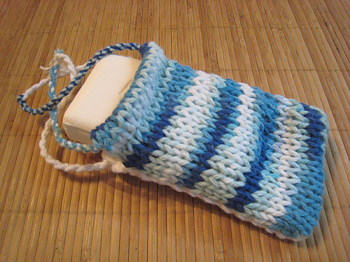 Ravelry: Learn to Double Knit Soap Sack pattern by Jolie Elder