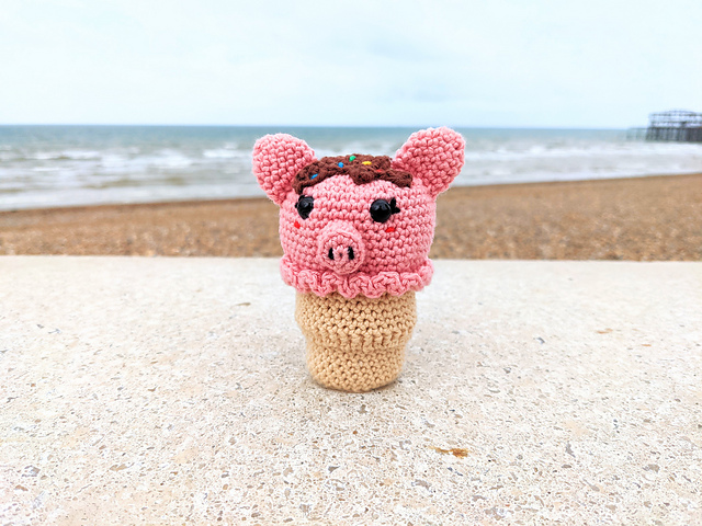 Ravelry: Hoggin Daz | Amigurumi Pig Ice Cream pattern by Jack Lewis-Edney