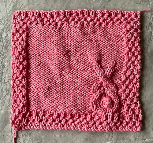 Ravelry: Bunny Rabbit Cable Washcloth pattern by The Knit Guru