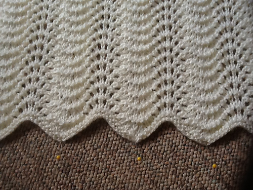 Ravelry: Feather and Fan Lace Baby Blanket pattern by Judithmarieknits