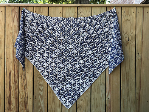 Ravelry: Frozen forest shawl pattern by Happy Knitter