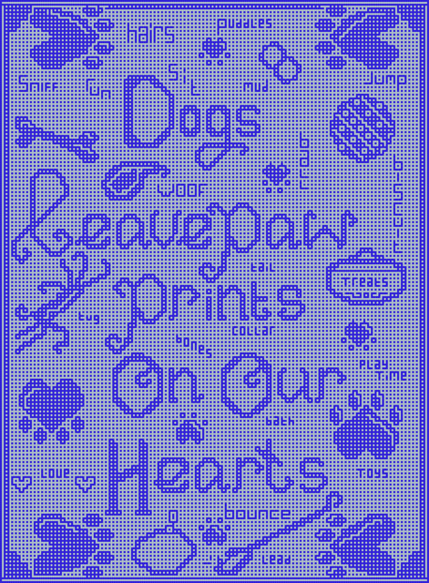 Ravelry: Dogs, Paw Prints, overlay pattern by Julie Cliff