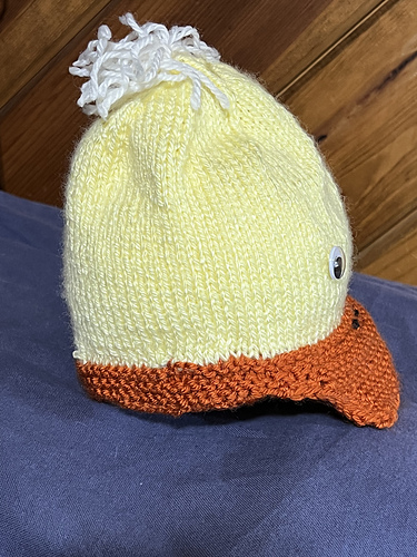 Just a bit of fun. Lucky Duck hat : r/knitting