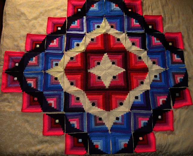 Ravelry: Justdunny's Boom! crochet log cabin afghan