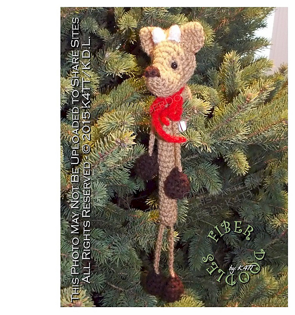 Ravelry: Reindeer Candy Cane Cover pattern by K4TT