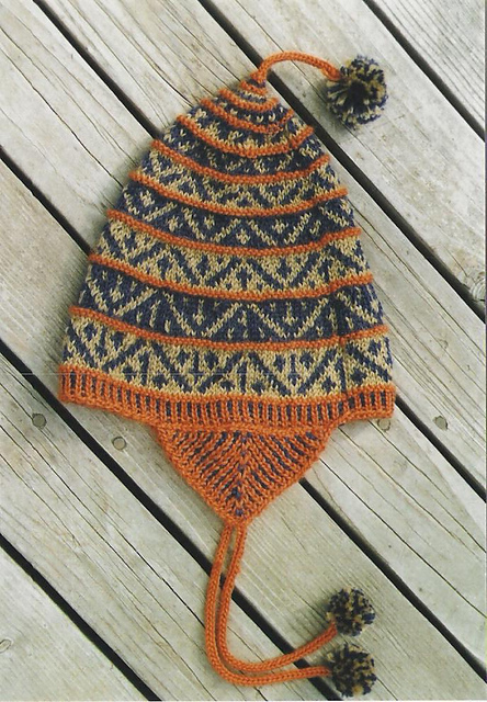 Ravelry: Geometric Hat with Earflaps pattern by Susan Flanders