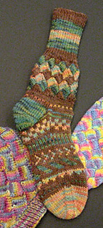 Ravelry: Entrelac Socks: A Step by Step Approach pattern by Susan Flanders