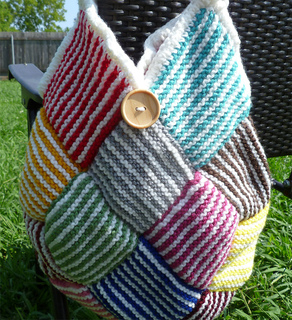 Ravelry: KPSmith's Garter Stripe Square Bag