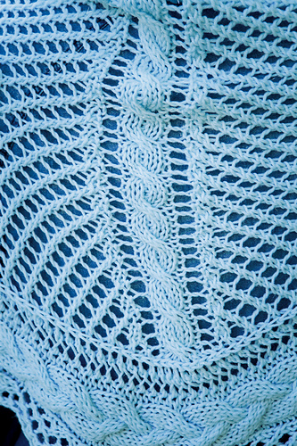 Ravelry: Cabled Net Shawl pattern by Kimberly Golynskiy