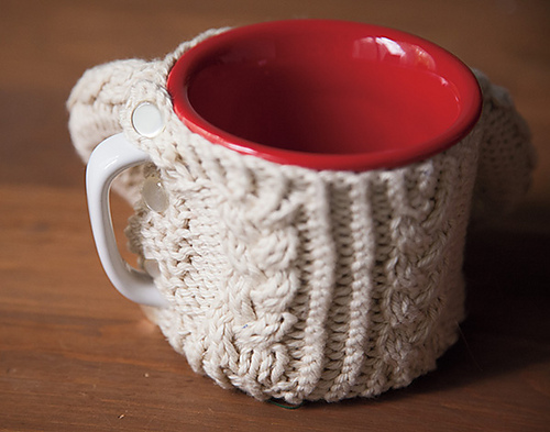 Ravelry: Cable Sweater for Coffee Mug pattern by Margaret Holzmann