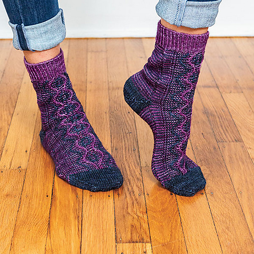 Ravelry: Helix Wiggles Socks pattern by Margaret Mills