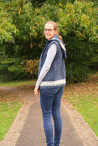Ravelry: Your Dusk Hooded Vest pattern by Knitting with Chopsticks
