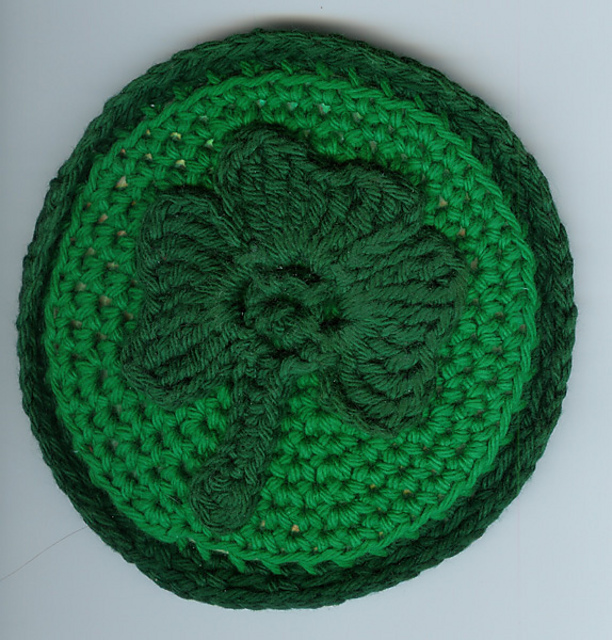 Ravelry: Shamrock Coaster pattern by Karen Whooley