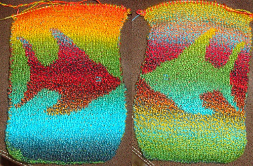 Ravelry: Double-Knitted Fish Scarf pattern by Donna Pick
