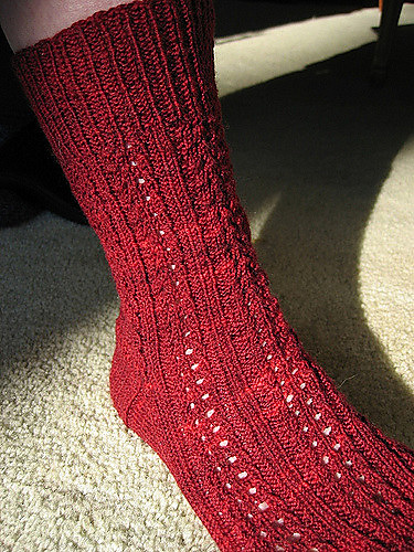 Ravelry: Lace-Rib Socks pattern by Karen Kahane