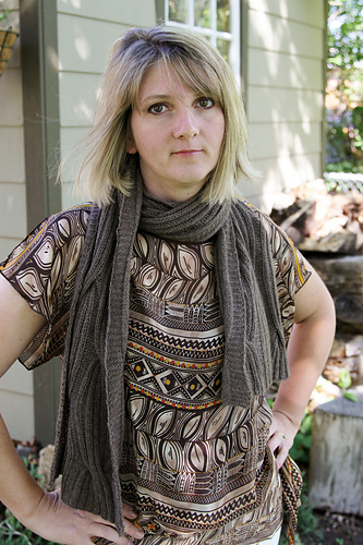 Ravelry: Jamie Cross Cable Shawl pattern by Jacques Cartier Clothier