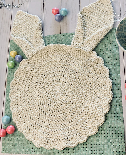 Ravelry: Bunny Ears Easter Placemat pattern by Karla Wren