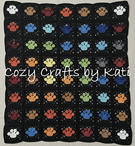 Ravelry: Pawprint Temperature Blanket pattern by Cozy Crafts by Kati