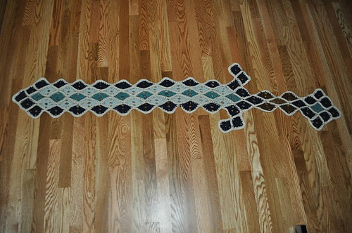 Ravelry: Minecraft Diamond Sword Scarf pattern by Kate Huffer