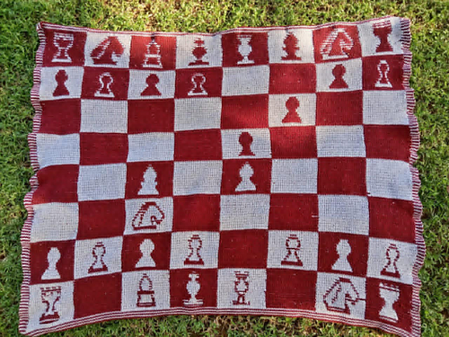 Ravelry: It's Your Move Chess Blanket OMC pattern by Kathleen Fields