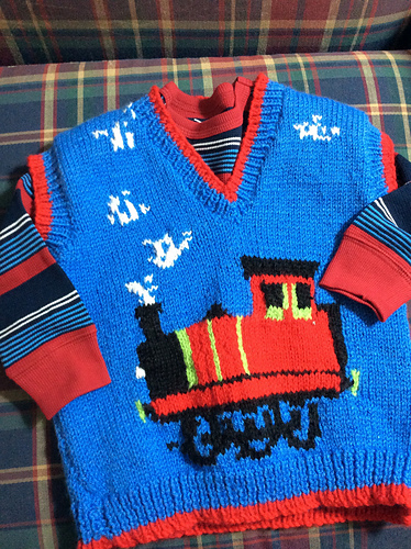 Ravelry: Steam Train sweater pattern by Linda Moorhouse