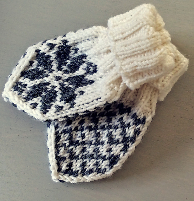 Ravelry: Baby Selbu Mittens pattern by Katrine