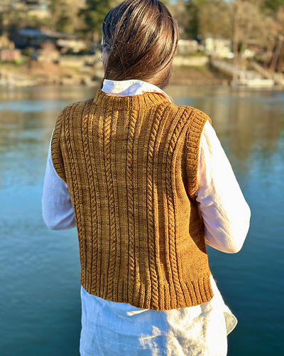 Ravelry: Rope Cable Vest pattern by Kay Hopkins