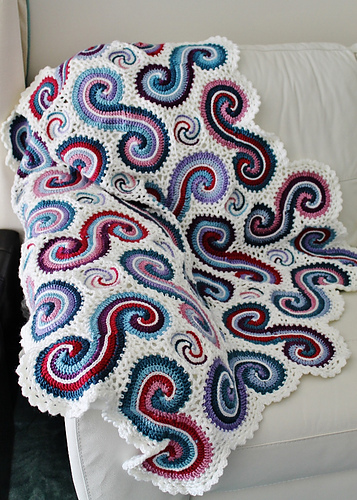 Ravelry: Double Spiral Throw pattern by Kaye Adolphson