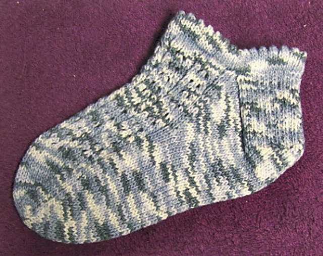 Ravelry: Lacy Picot Socklettes! pattern by KellyK Knits