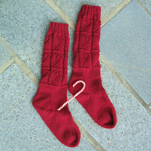 Ravelry: Ruggles' Candy Cane Socks pattern by Catherine Wingate