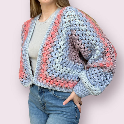 Ravelry: PassioKnit Granny Hexagon Cardigan pattern by Kelsie Beckham