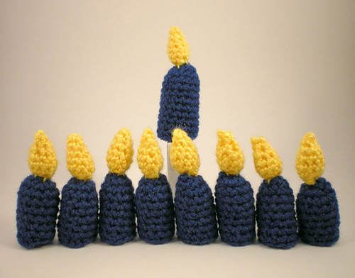 Ravelry: Hanukkah Candles Finger Puppets pattern by Bethany Katherine