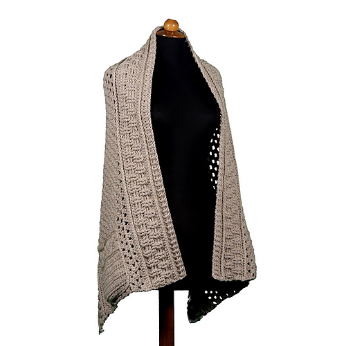 Ravelry: Textured Granny Pockets Shawl pattern by Kiki Crochet Designs