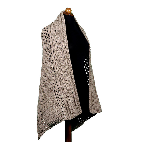 Ravelry: Textured Granny Pockets Shawl pattern by Kiki Crochet Designs