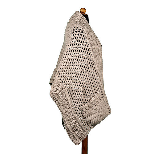 Ravelry: Textured Granny Pockets Shawl pattern by Kiki Crochet Designs