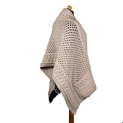 Ravelry: Textured Granny Pockets Shawl pattern by Kiki Crochet Designs
