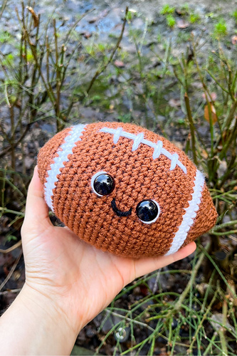 Ravelry: Football Plushie pattern by Kimberly Arenas/The Caffeinated Snail