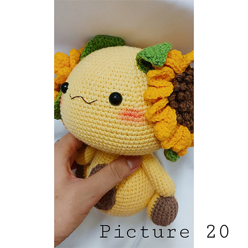Ravelry: STELLA the Sunflower Axolotl pattern by Du Huynh Kim Quyen