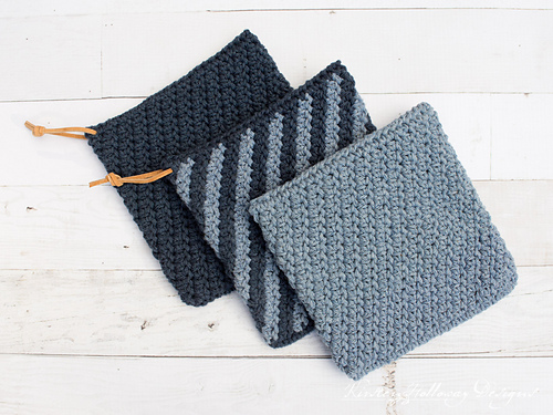 Ravelry: Blue Jean Rhapsody Cast Iron Handle Cover, Hot Pad pattern by ...